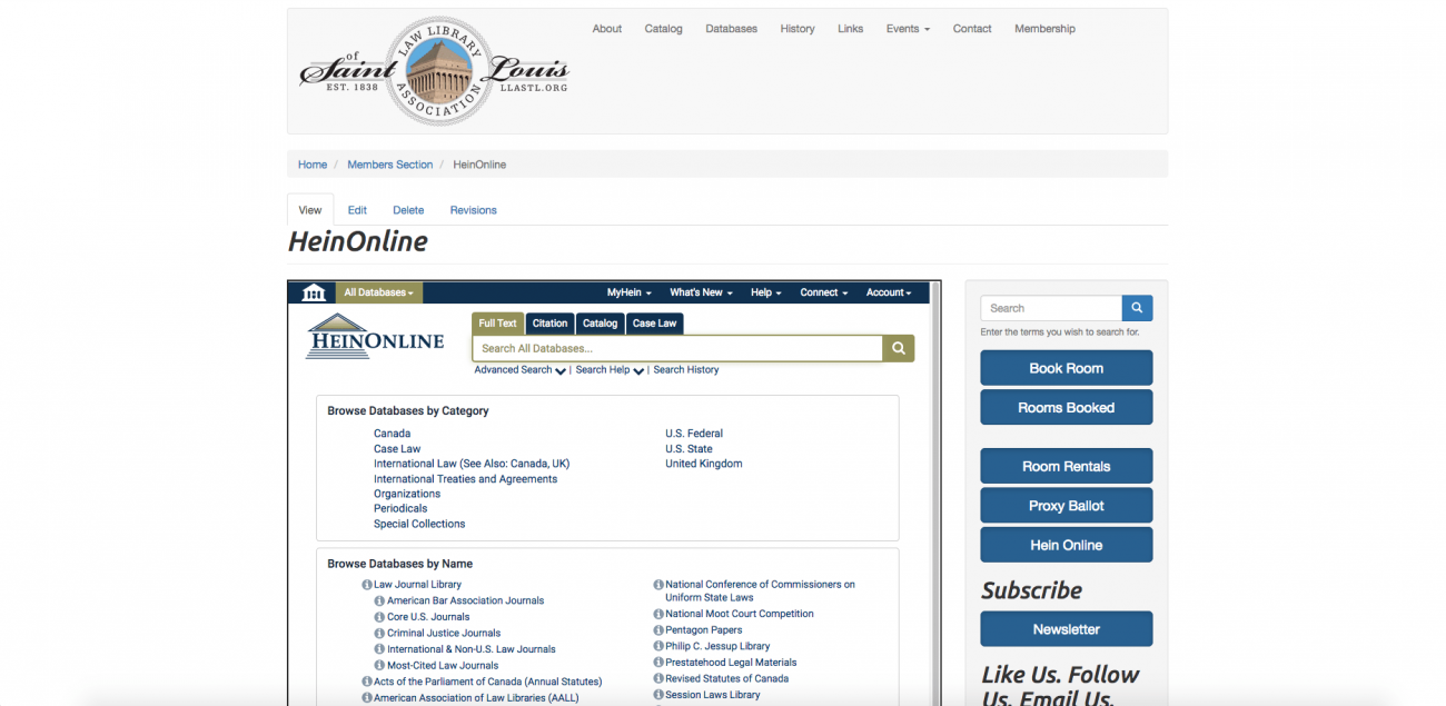 Databases | Law Library Association of Saint Louis